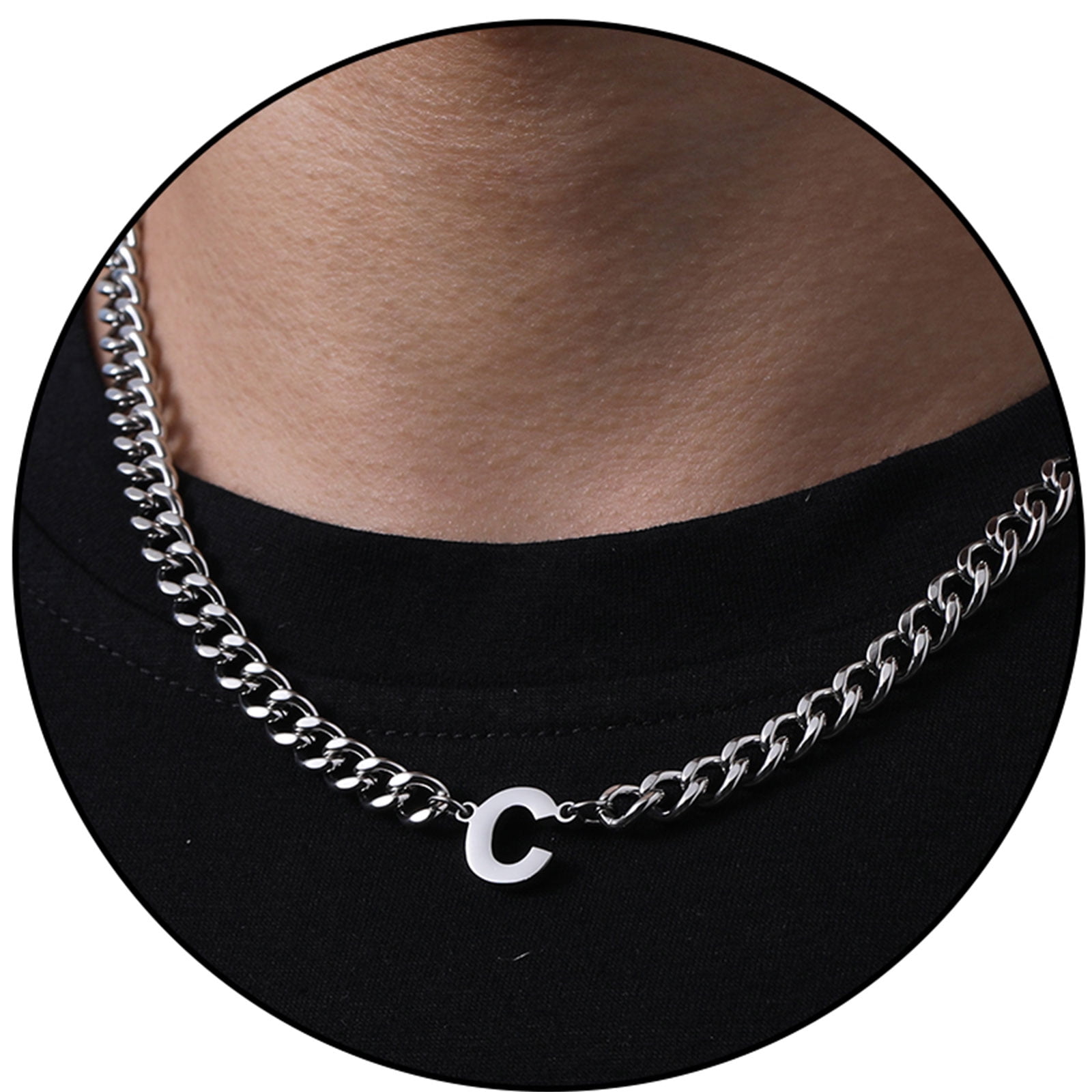 Apsvo Stainless Steel 6.5mm Cuban Curb Link Chain Necklace for Men 18+2 ...