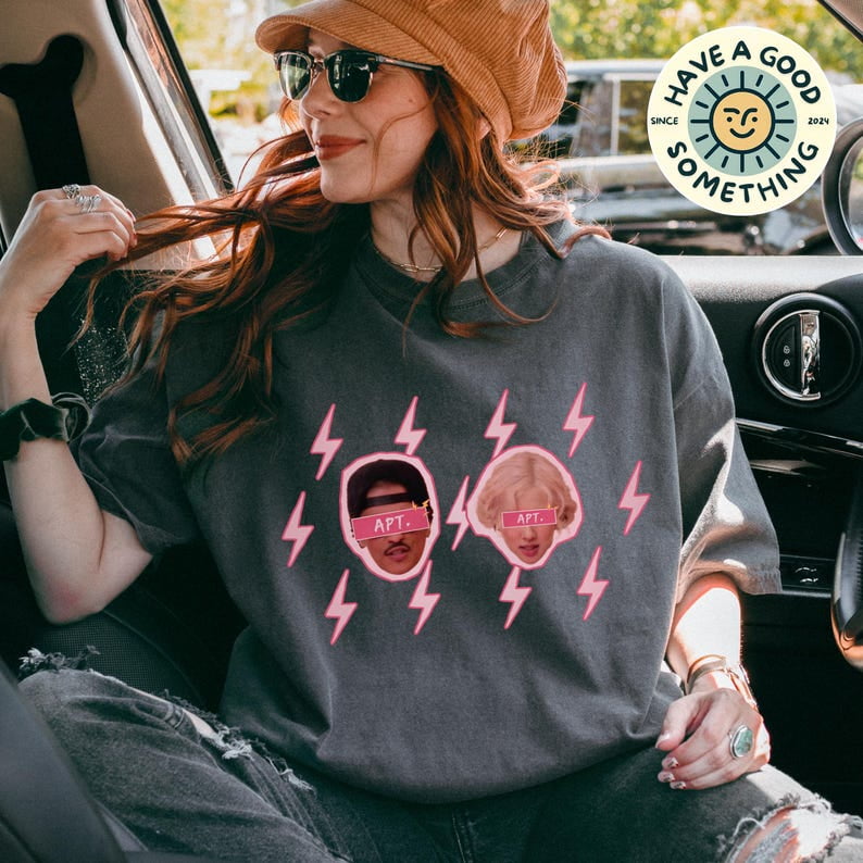 Apt Shirt, Rose Bruno Mars Apt Fan Made, Kpop Shirt, Retro Shirt, Gift ...