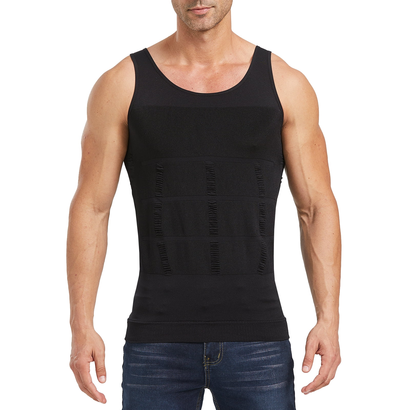 Aptoco 3 Pcs Compression Shirts for Men Slimming,Men Body Shaper Fajas ...