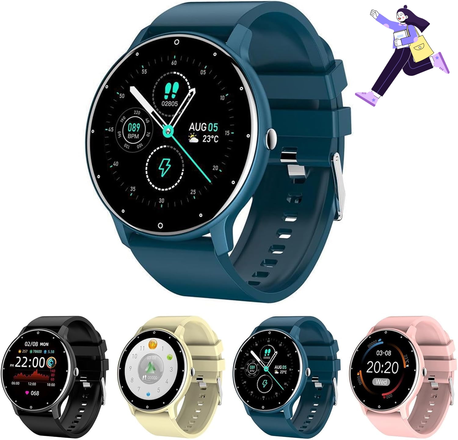 Aptofit Smartwatch - Ultra-Thin Lightweight Body for All-Day Comfort ...