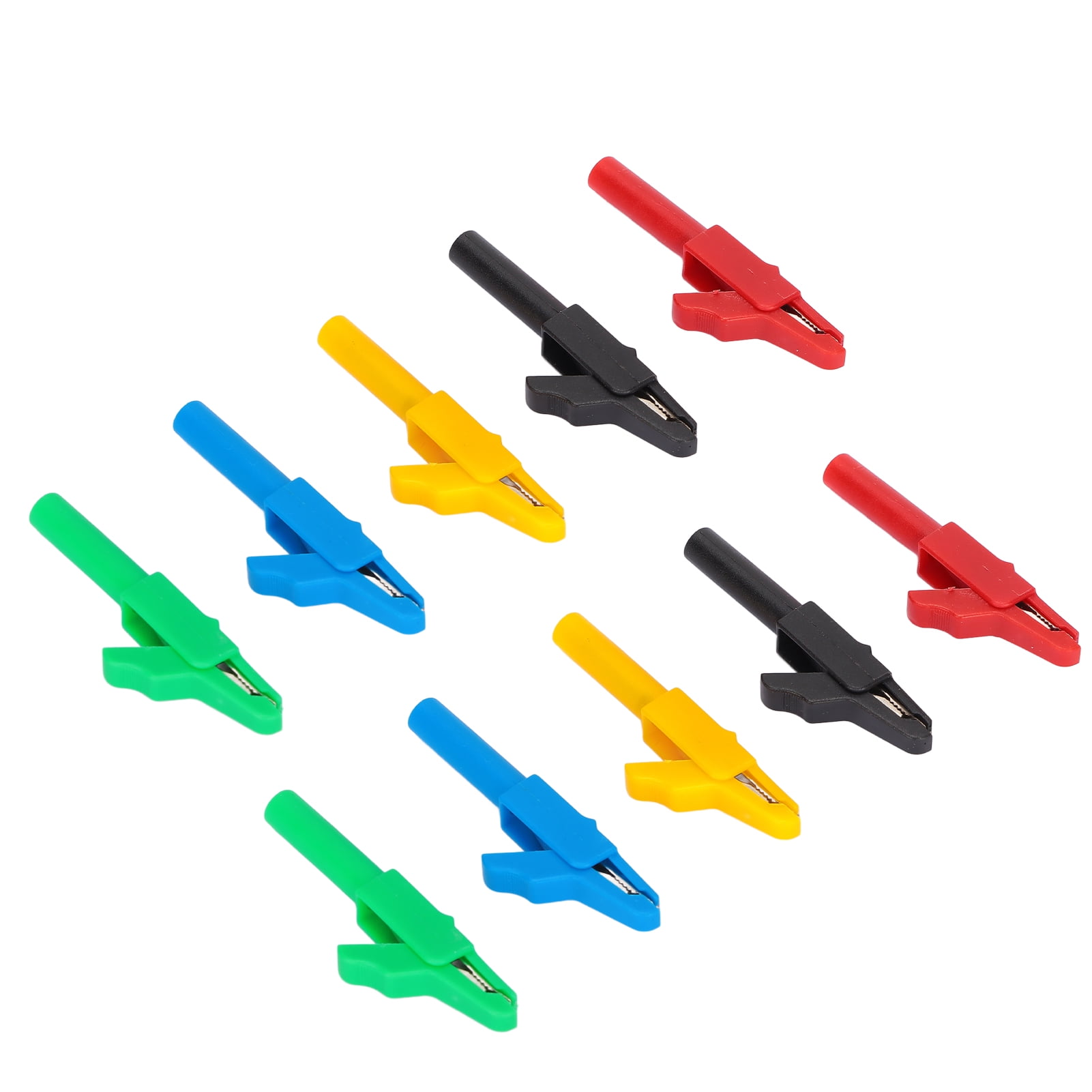 Apuakthei 10pcs Heavy Duty Electrical Test Clamp Insulated Safety Clip ...