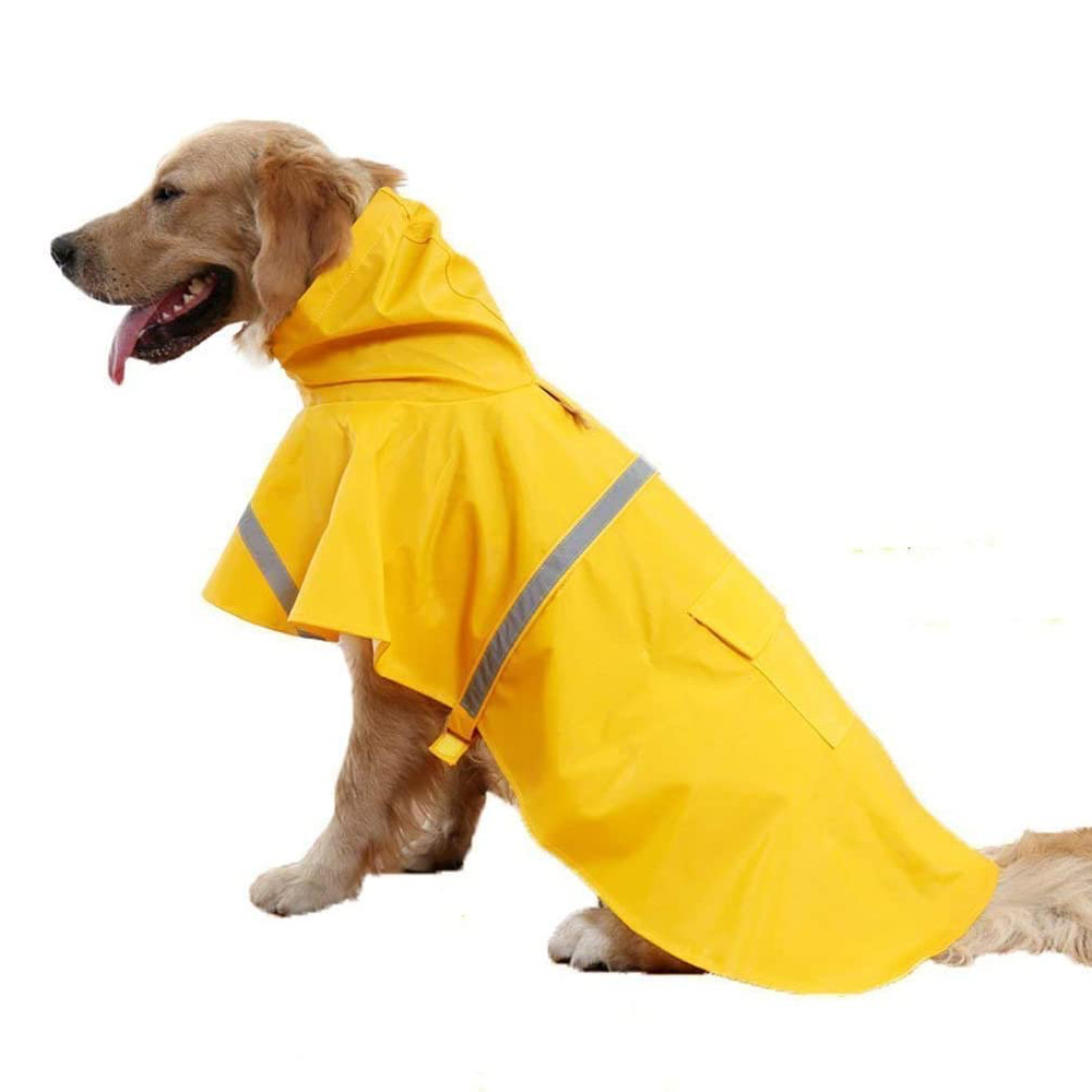 Reflective Dog Raincoat Waterproof Dog Clothes Rain Jacket Jumpsuit ...