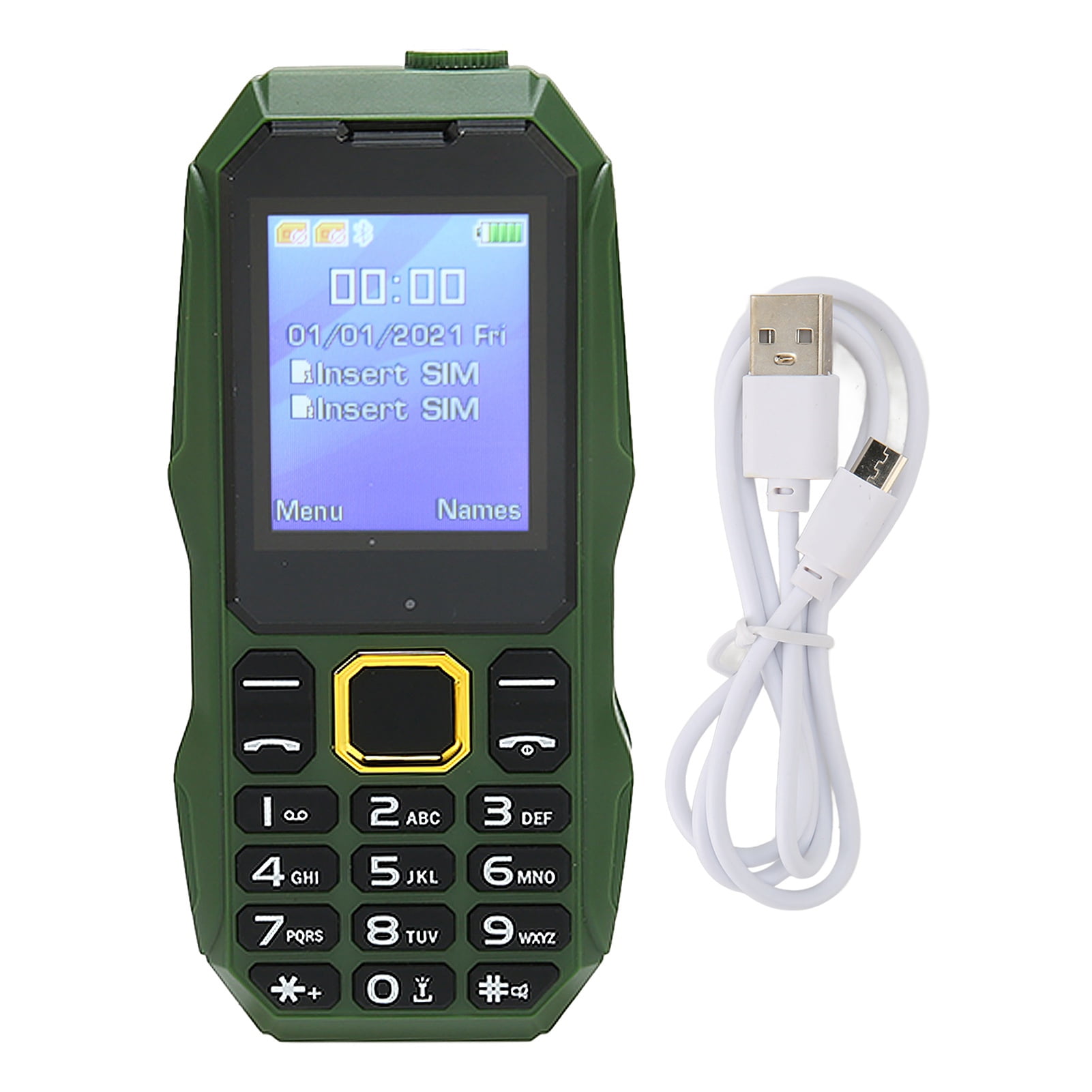 Apuakthei Elderly Mobile Phone 1.8in LCD Large Buttons Dual Card Dual ...