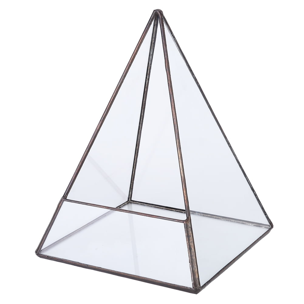 Apuakthei Unique Geometric Shape Glass Planter Succulent Plants Holder ...