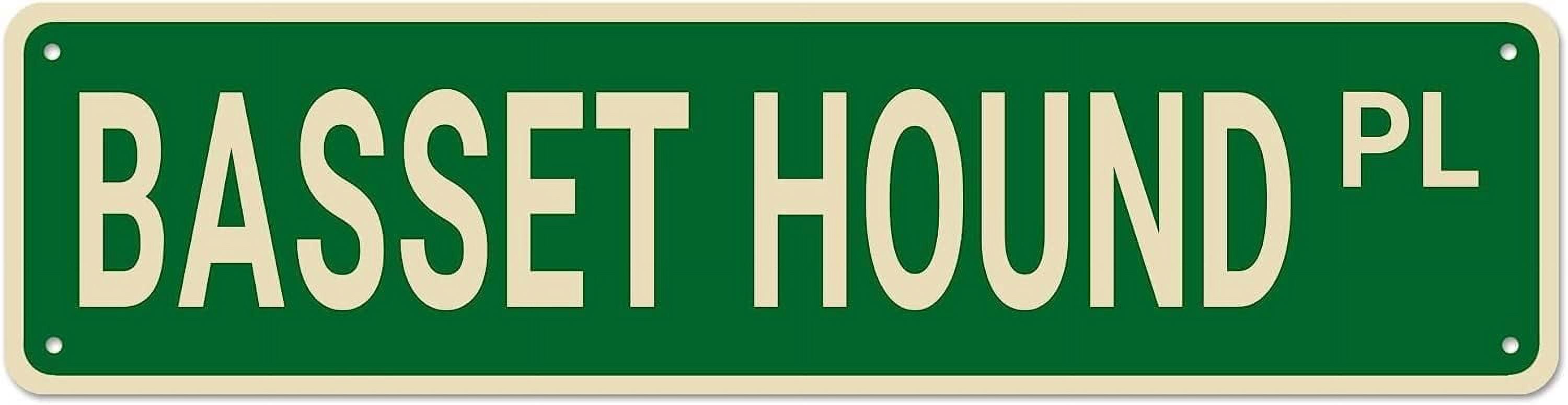 Apular Basset Hound PL Street Sign, Basset Hound Dog Sign Basset Hound ...