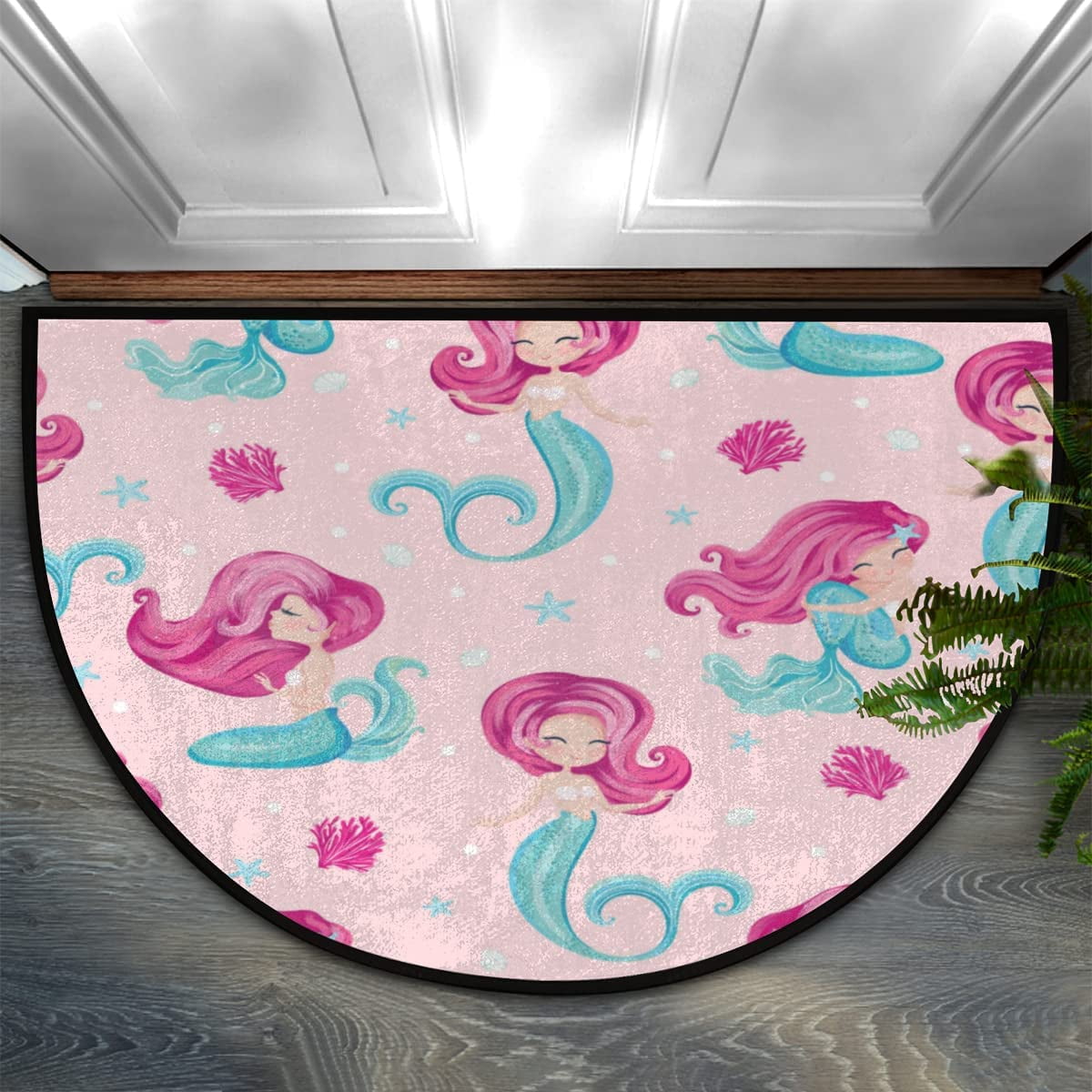 Apular Fashion Doormat Bathroom Rugs Sea Ocean Mermaid Starfish Pattern ...