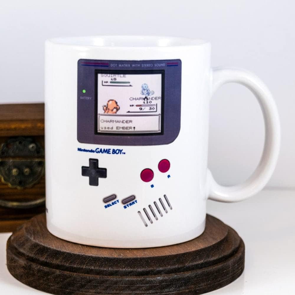 Apular Novelty Ceramic Coffee Mug Gamer With Retro Gameboy Scenes ...