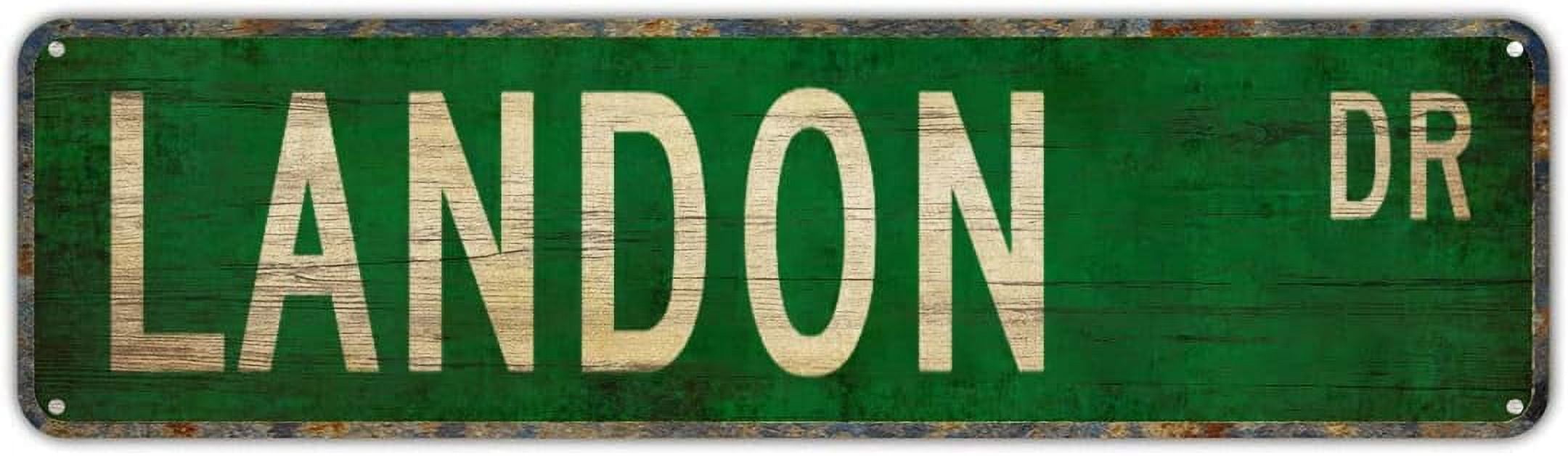 Apular Street Sign Landon Landon Sign Landon Gift Landon Decor Child ...