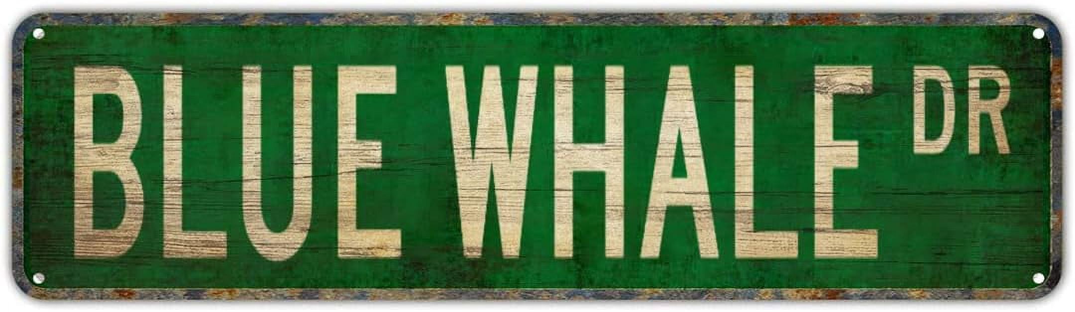 Apular Vintage Decor Wall Signs Blue Whale Blue Whale Gift Blue Whale ...