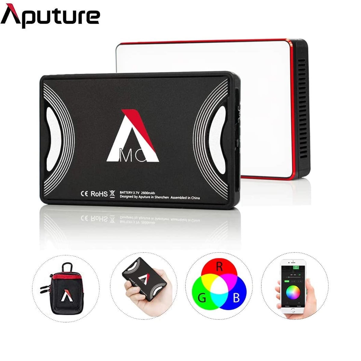 Aputure AL-MC RGBWW Mini Amaran AL-M9 Upgrade w/RGB Video Light ...