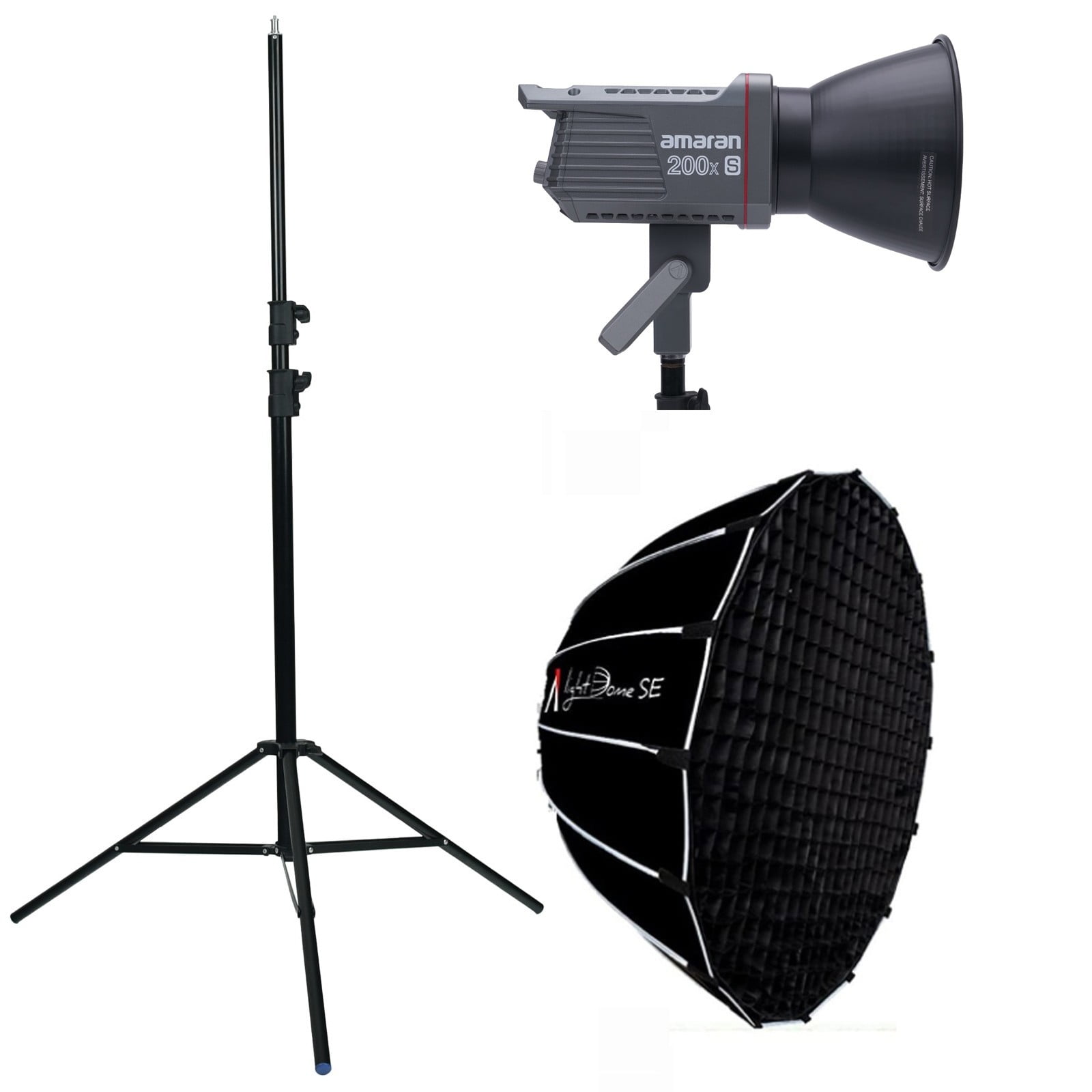 Aputure Amaran 200X-S with Light Dome SE Softbox Light Stand Kit, 200W Bi-Color 2700-6500k LED ...