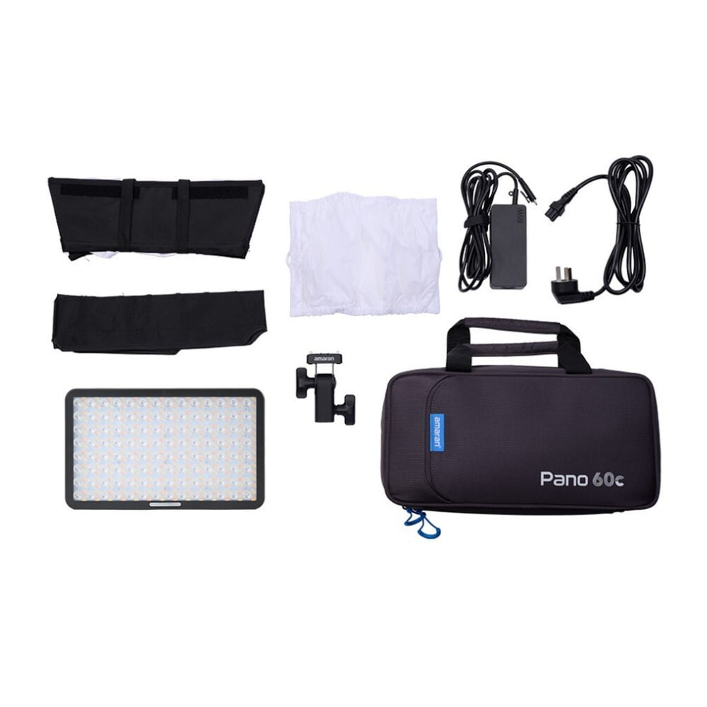amaran Pano 60c Compact 60W Output RGBWW Full Color Panel Light All-In ...