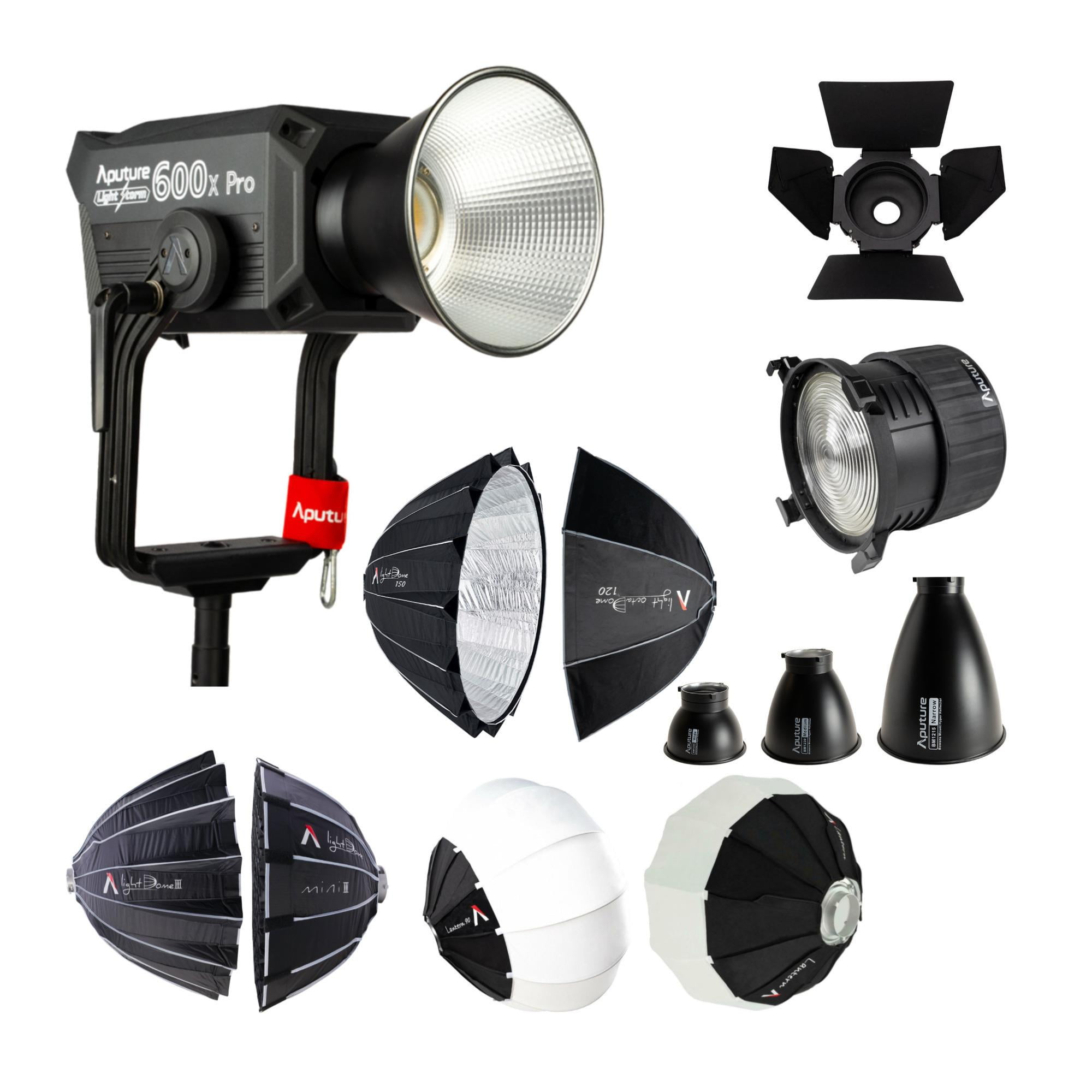 Aputure LS 600X Pro (V-Mount) with Light Dome 150, F10 Fresnel, Light ...