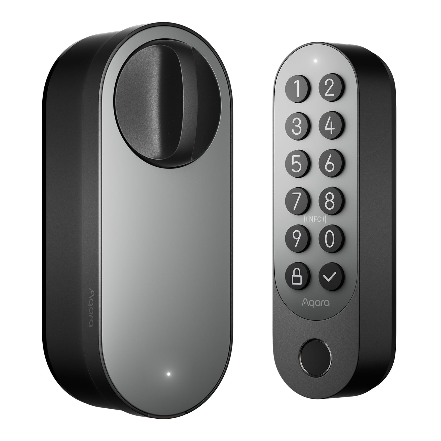 Aqara Smart Lock U200 Deadbolt Kit with Built-in Fingerprint Reader and Keypad (Black), EL-D02D ...
