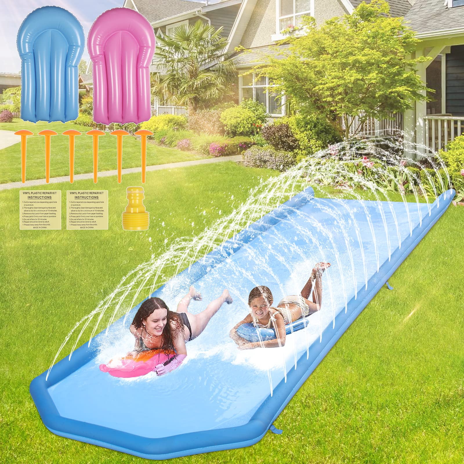 Aqjbh Water Slide, Slip and Slide Waterslide with - Walmart.com