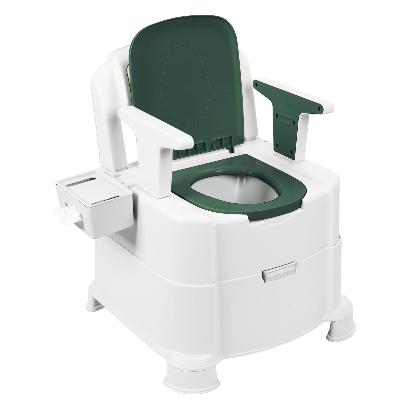 Aqmeifen Portable Toilet Adult Bedside Commode with Removable Bucket ...