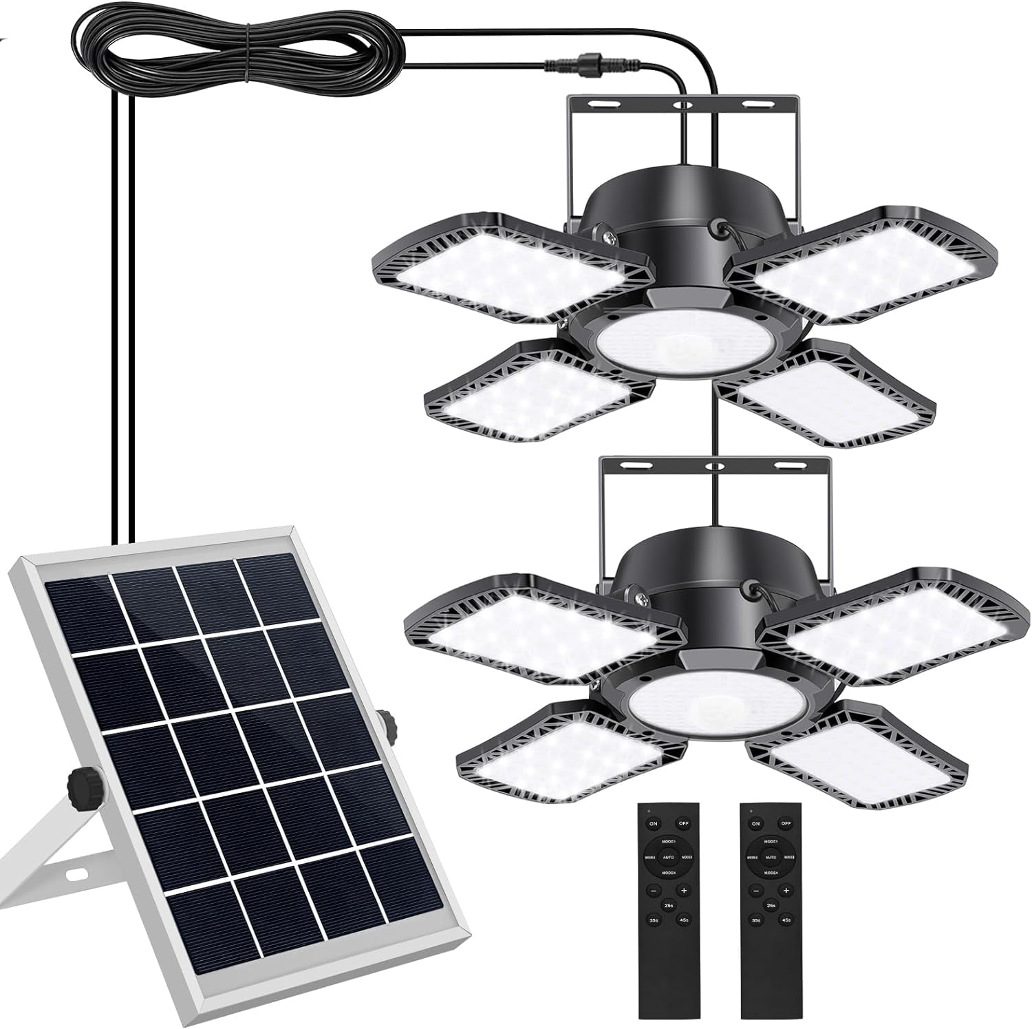 Aqonsie Solar Shed Light Indoor Outdoor, 176LED Solar Powered Pendant ...