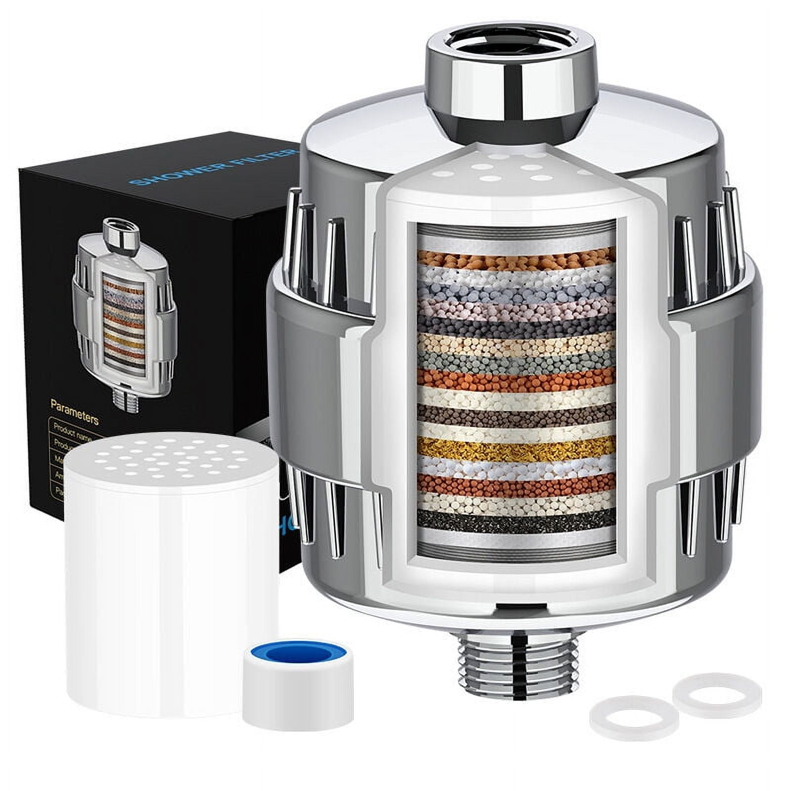 AquBliss High Output Revitalizing Shower Filter - Reduces Dry Itchy ...