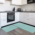 Aqua 2 Pieces Non-Slip Kitchen Mat Set, Natural Solid Color Organic ...
