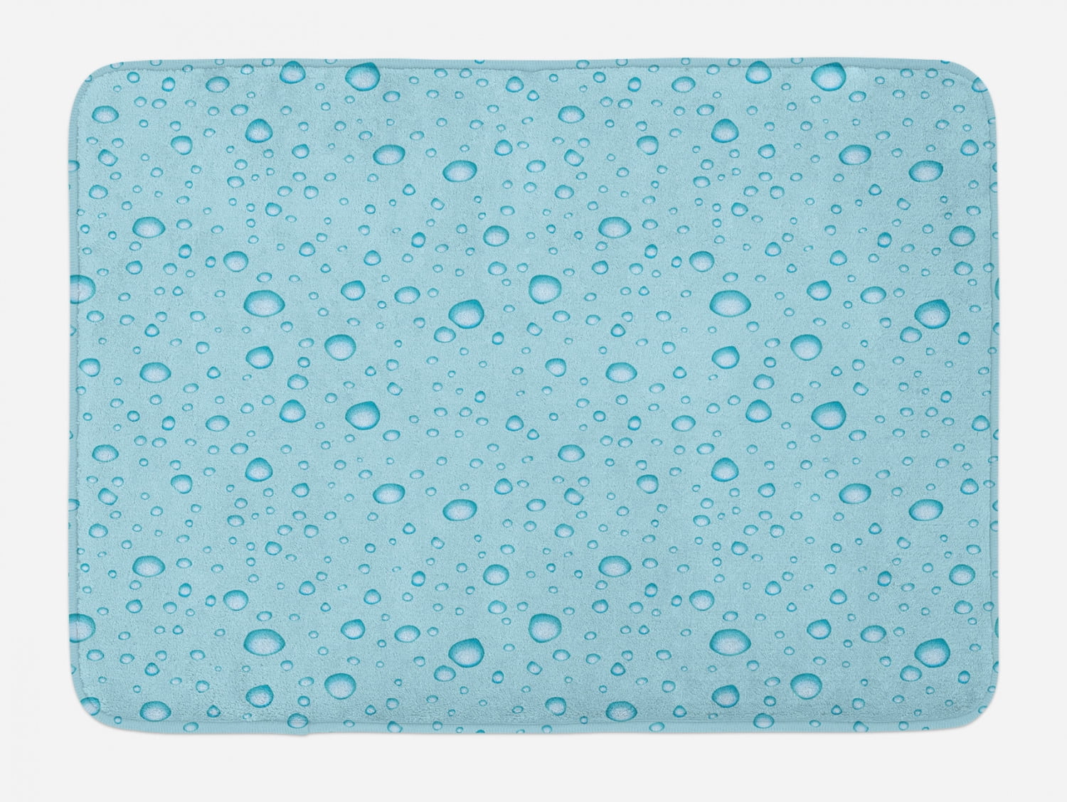 Aqua Bath Mat, Big Small Water Rain Drops Liquidity Oceanic Pelagic ...