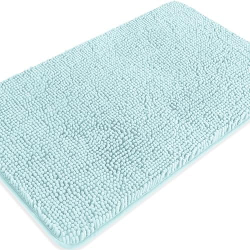 Aqua Bathroom Rugs – Absorbent and Washable Bath Mat, Non-Slip, Thick ...