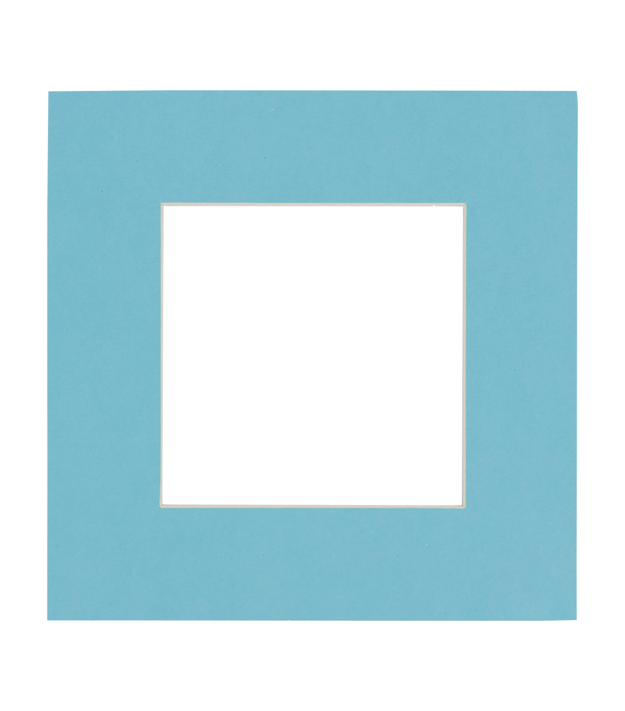 Aqua Blue Acid Free 16x16 Picture Frame Mats with White Core Bevel Cut ...