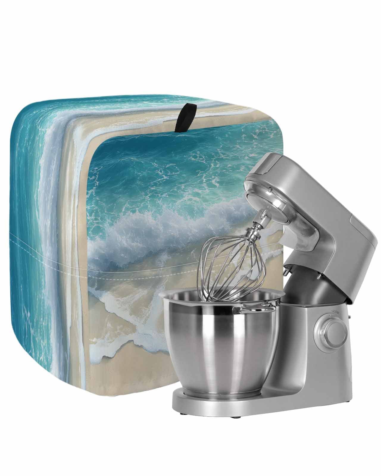 Aqua Blue Beach Stand Mixer Dust Cover with Storage Pocket & Handles ...