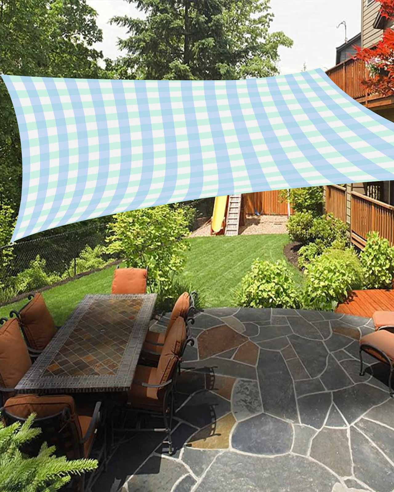 Aqua Blue Green Sun Sail Shades Rectangle Canopy,Sunlight Block Heavy ...