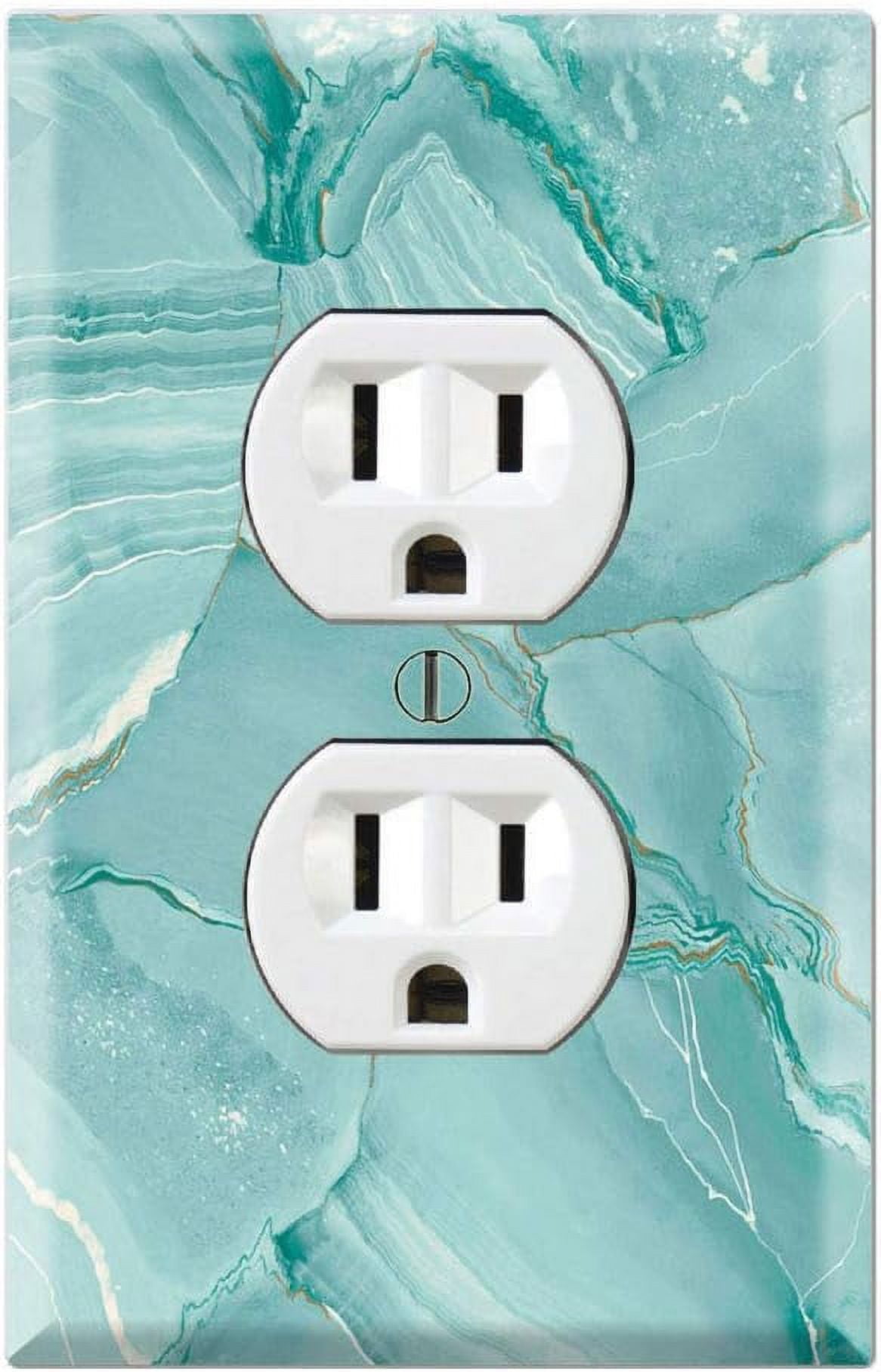 Aqua Blue Marble Textures Art Print Duplex Outlet Wall Plate Cover ...