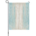 Aqua Blue Planks Garden Flags For Outdoor, Tropical Vertical Wood Grain ...