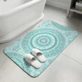 Aqua Boho Bathroom Rugs Non Slip Washable Bath Mat Absorbent Front Door ...