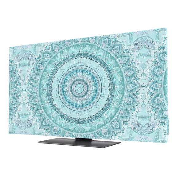 Aqua Boho TV Cover for 40 Inch Screen,Stretch Fabric Dustproof TV ...