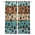 Aqua Brown Blackout Curtains for Bedroom/Living Room, Thermal Insulated ...