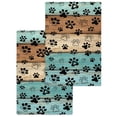 Aqua Brown Kitchen Dish Towels for Drying Dishes Set of 2, Rustic ...