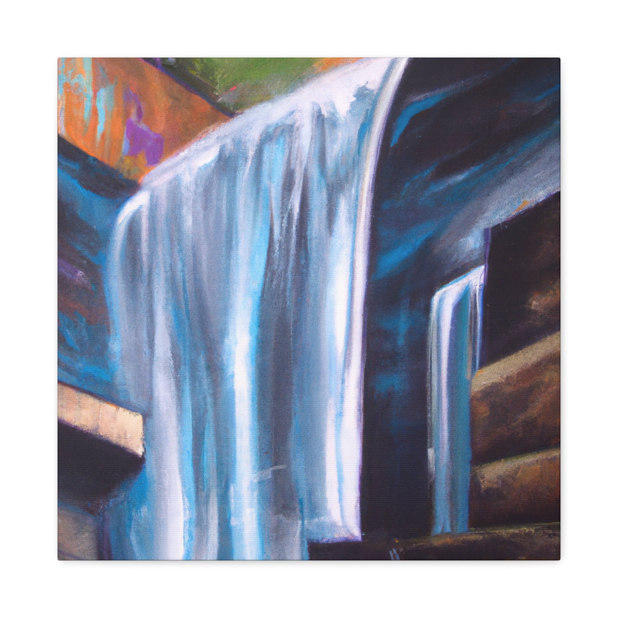 Aqua Cascade Majesty - Canvas - Walmart.com