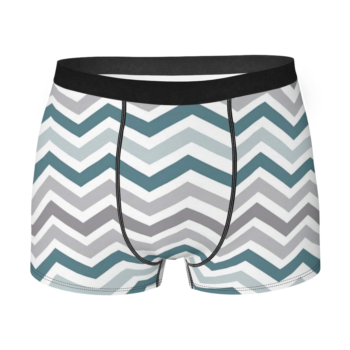 Aqua Chevron Pattern Boxer Shorts For Man 3D Print Male Underwear ...