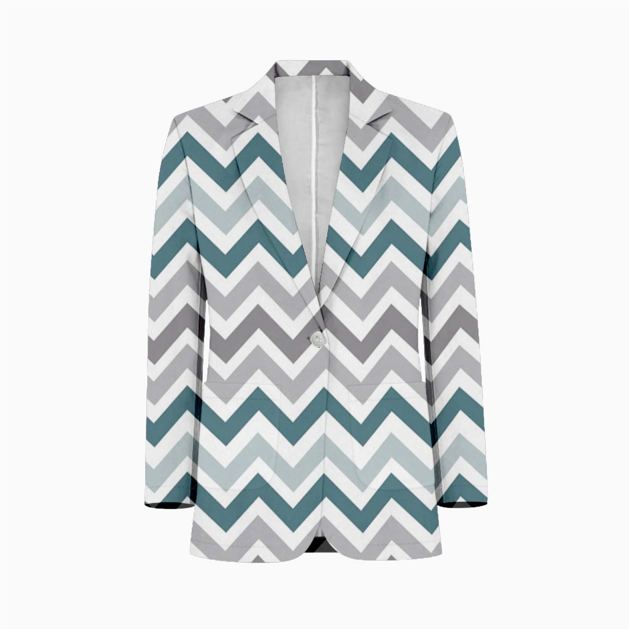 Aqua Chevron Pattern Customized Men's Suits full man Shawl Collar Gentleman Suits for Wedding ...