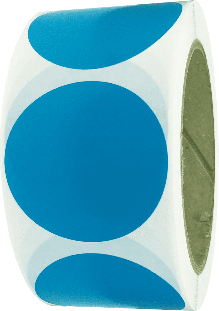 Aqua Circle Organizing Inventory Color Coding Labels | 2" inch Round ...