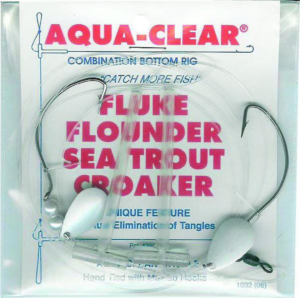 Aqua Clear FW-2P2S Hi/Lo Fluke/ Flounder/Trout/Croaker 2/0 SSWG ...