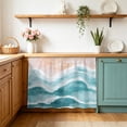 Aqua Coastal Beach Sink Skirt 11"Wx13"L,Dustproof Under Sink Curtain ...