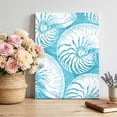 Aqua Coastal Conch Canvas Wall Art for Living Room, Summer Beach Modern ...