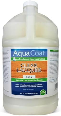 Aqua Coat Clear Lacquer in Satin Finish - Self-Cross-Linking, Premium ...