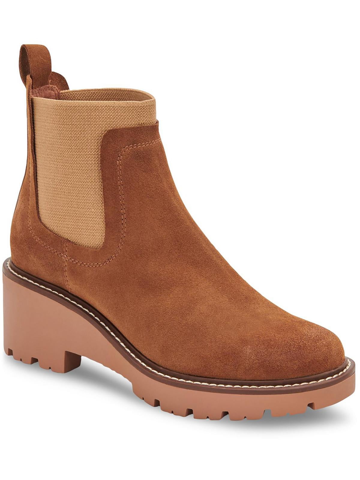 Aqua College Womens Demi Suede Lug Sole Chelsea Boots - Walmart.com