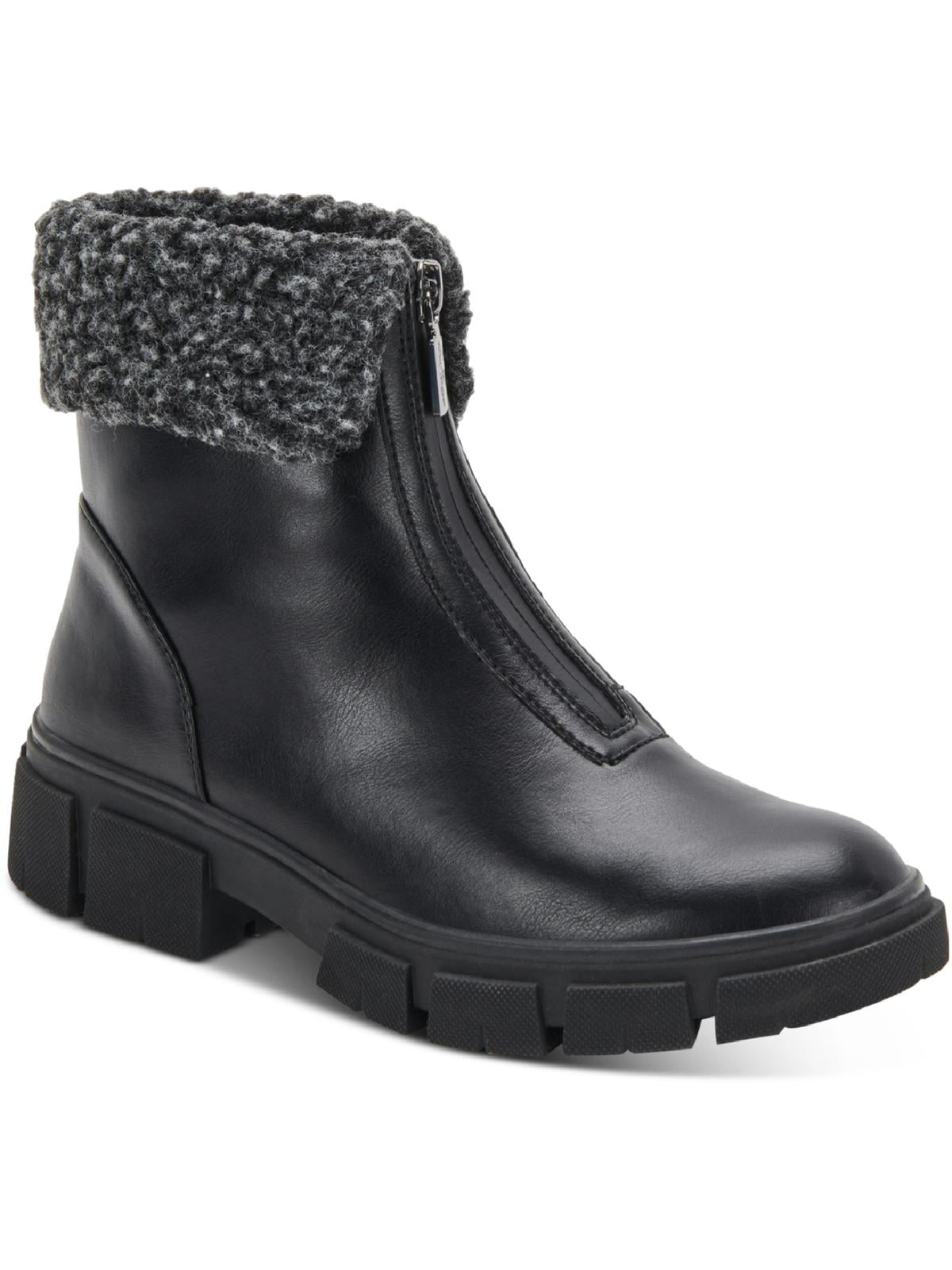 Aqua College Womens Perla Leather Lugged Sole Ankle Boots - Walmart.com