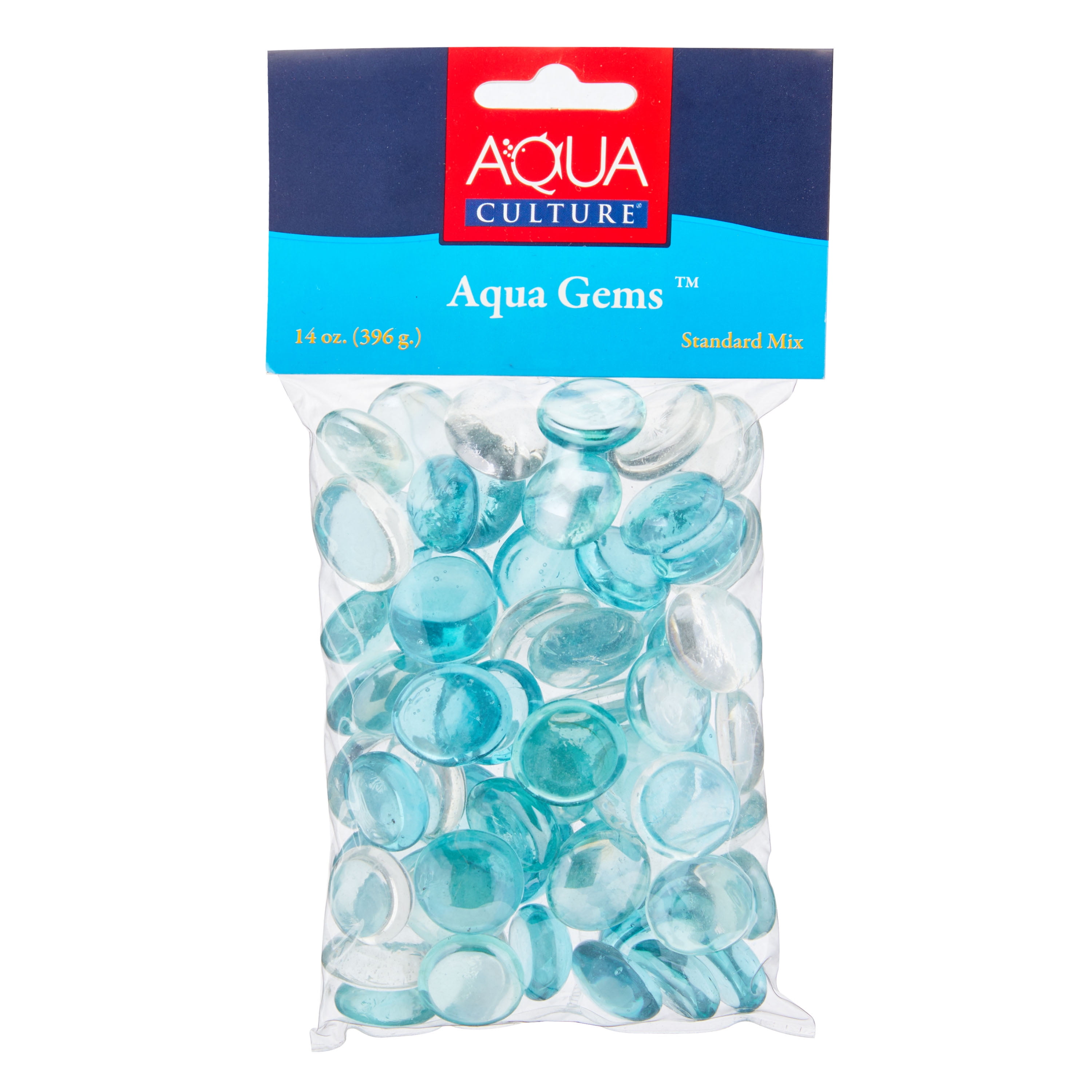 Aqua Culture Glass Aqua Color Gems, Standard Mix, 14 oz Aquarium Gems - Walmart Business Supplies