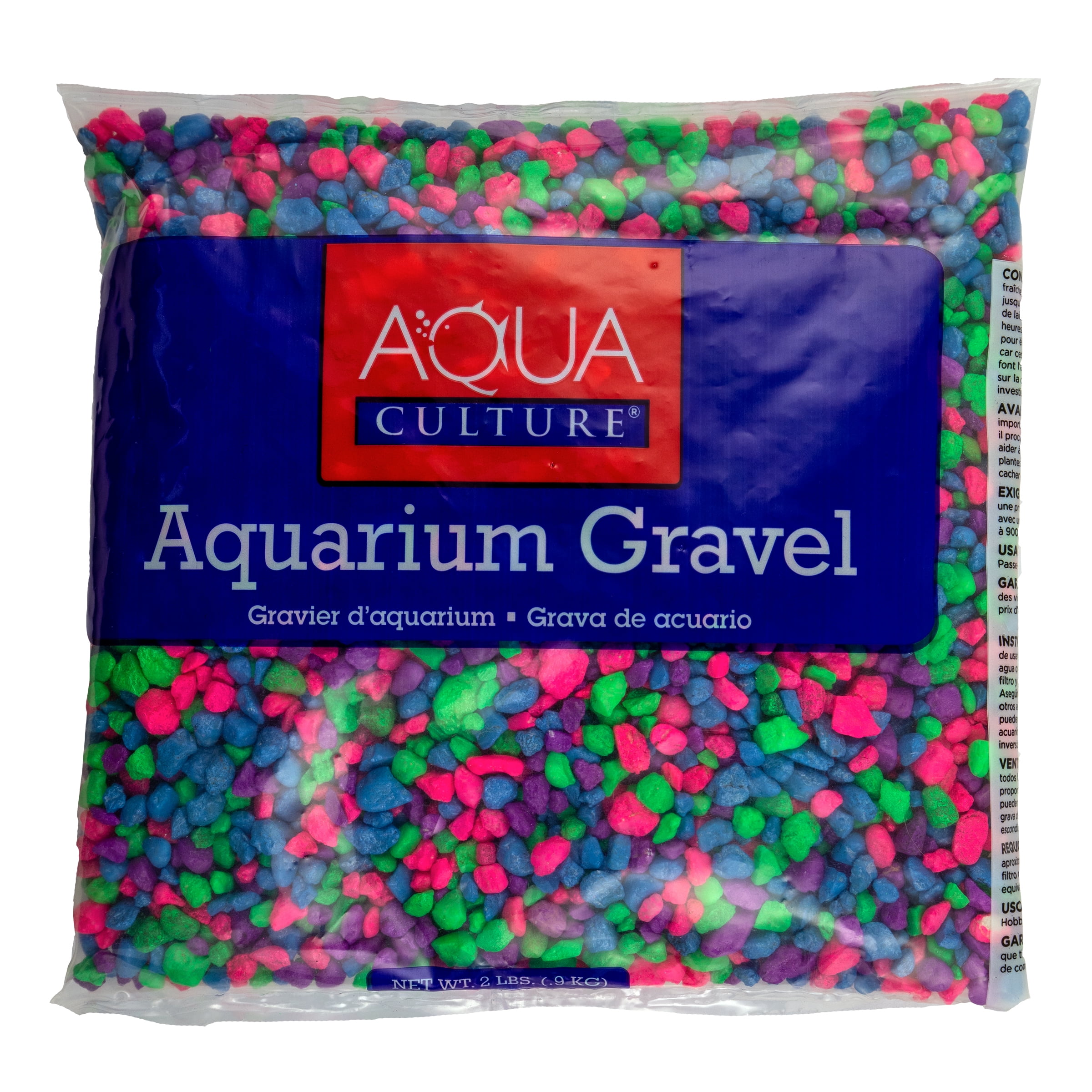 Aqua Culture Rainbow Aquarium Gravel 2 lb, Vibrant Multi-Color Fish ...