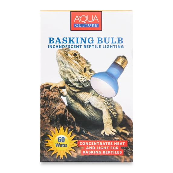Aqua Culture Basking Bulb Incandescent Heat Lamp, 60 Watts, Reptiles ...