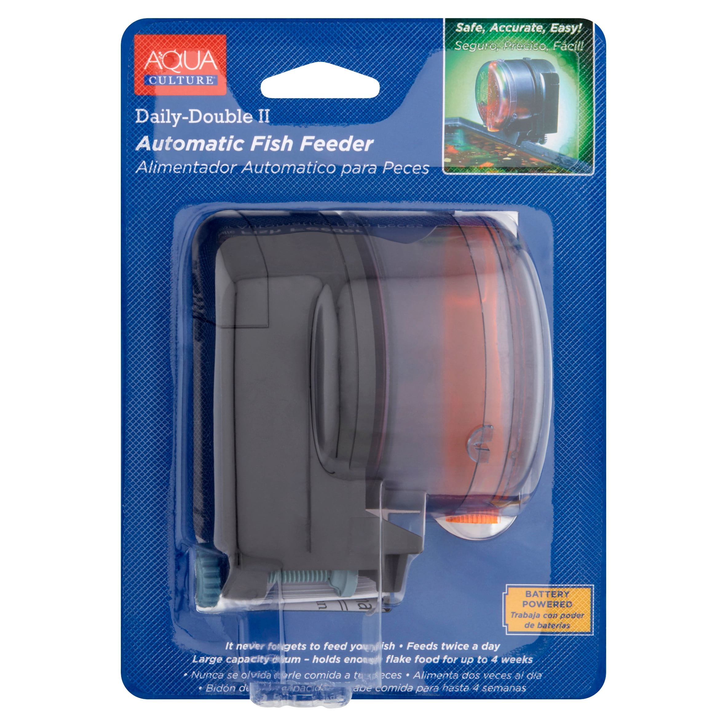 Aqua Culture Daily-Double II Automatic Fish Feeder - Battery Operated ...