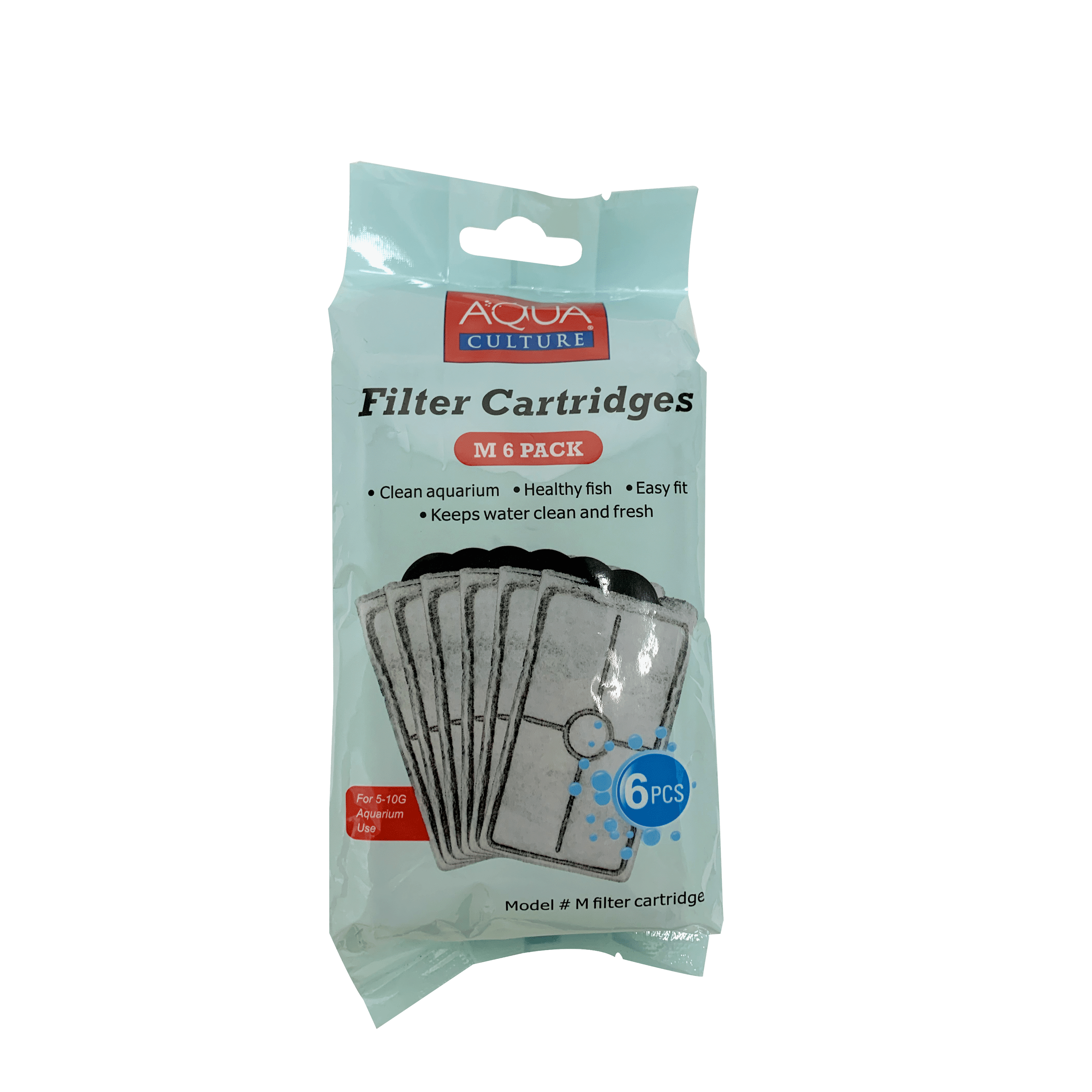 Aqua Culture Aquarium Filter Cartridges, Model M, One Size, 6 Pack ...