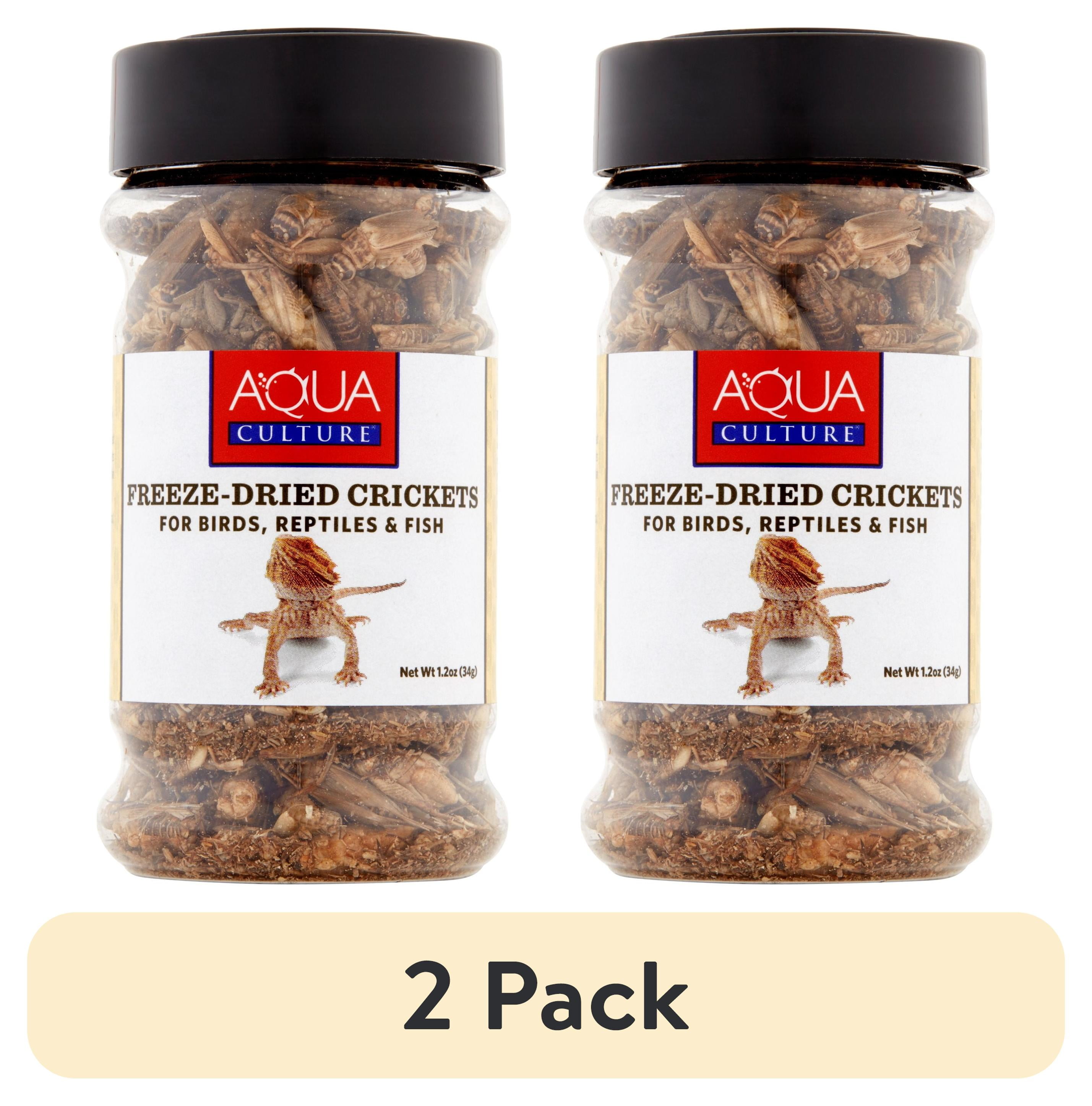 (2 pack) Aqua Culture Freeze-Dried Crickets for Birds, Reptiles & Fish ...